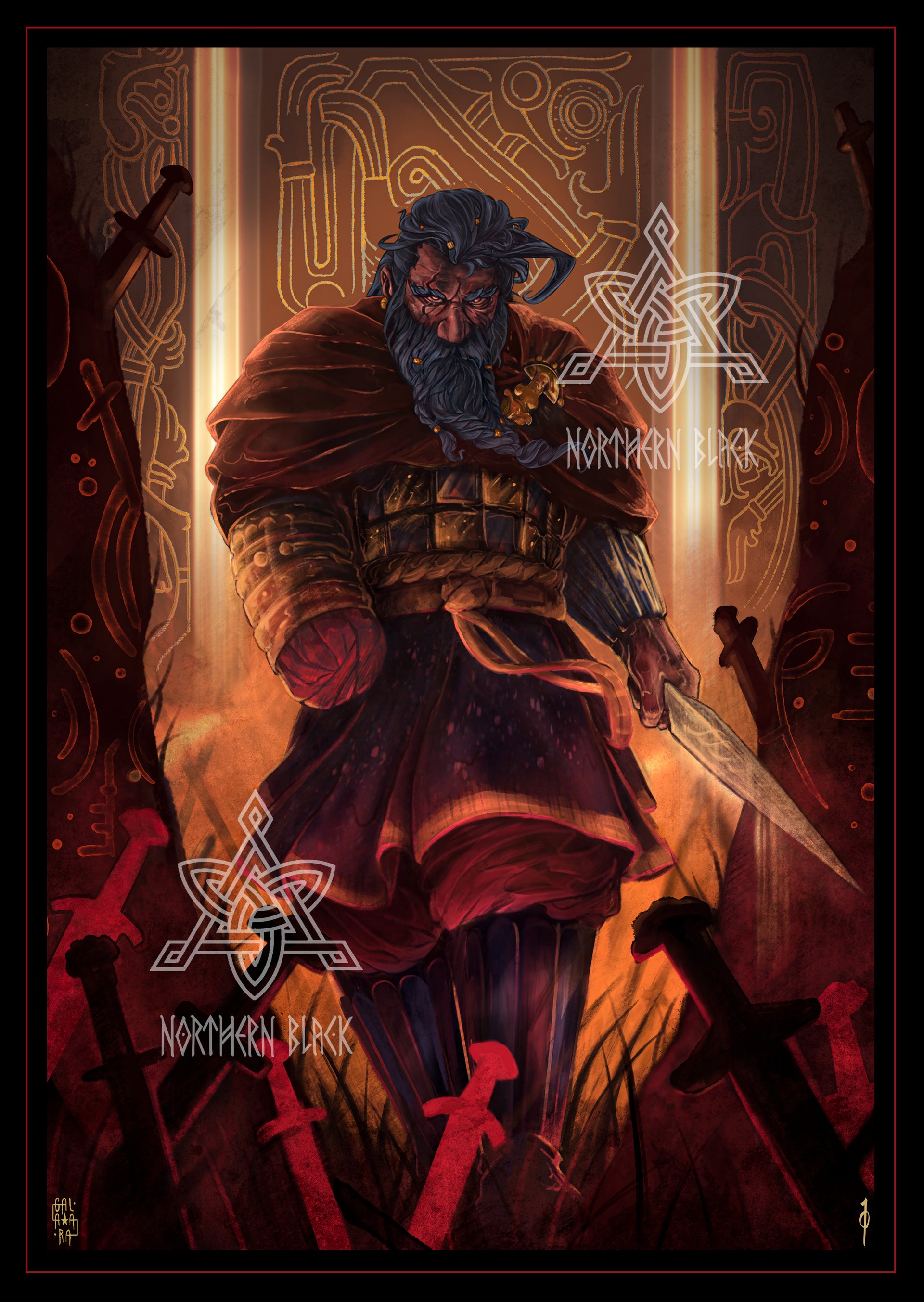 Tyr Art Print — Norse God of Courage A4 Art – NorthernBlack